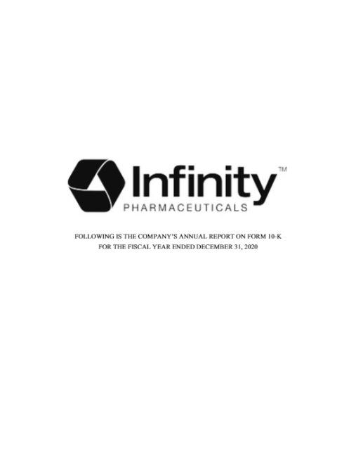 Infinity Pharmaceuticals, Inc 2021 Investor Materials