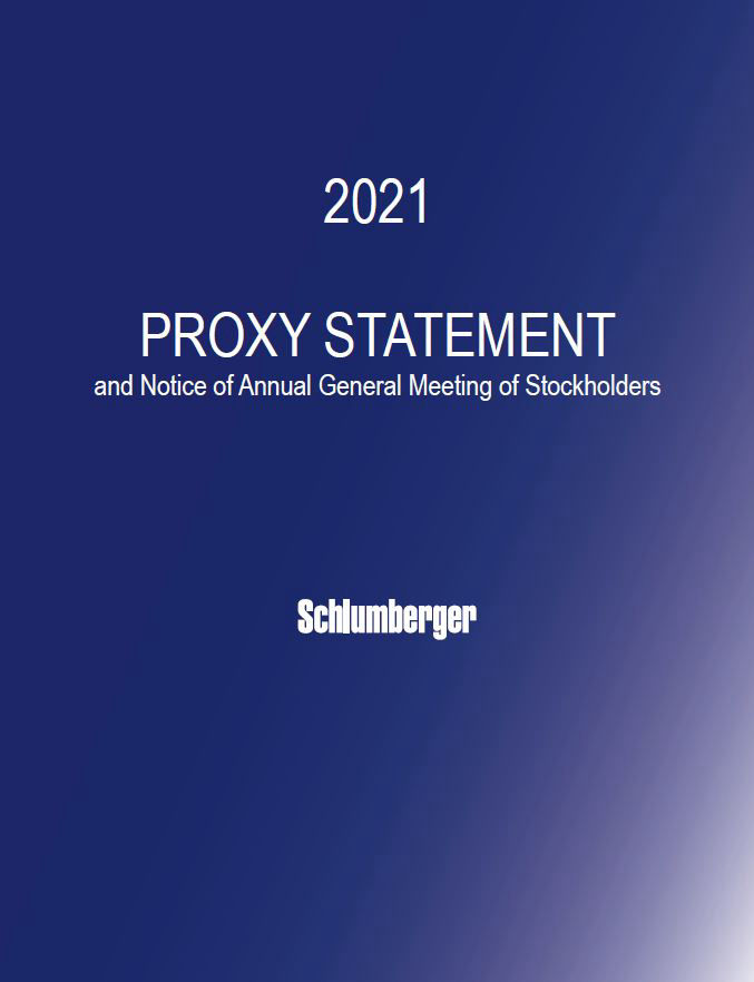 Schlumberger Limited 2021 Stockholder Materials