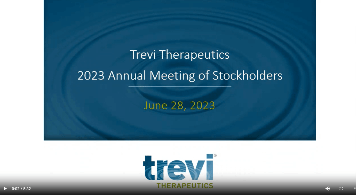 Trevi Therapeutics, Inc. 2023 Annual Meeting